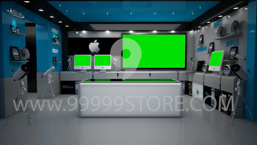 Virtual Set Green Screen 4K - Tech 01 – 99999STORE