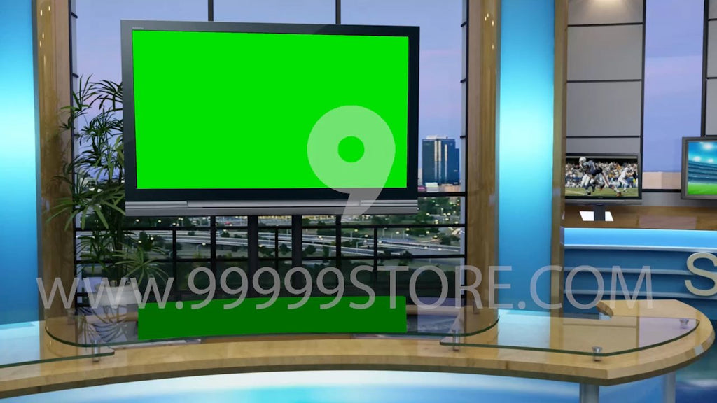 Virtual Set Green Screen 4K Free News style 01 – 99999STORE